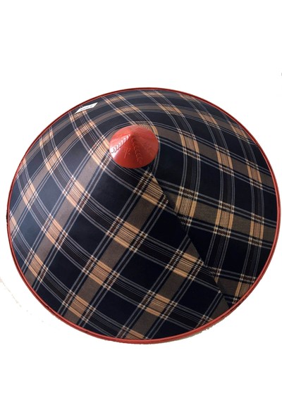 Kareli Desen Saten Kaplama Krem Siyah Vietnam Şapkası Kareli Desen Saten Kaplama Krem Siyah Vietnam Şapkası