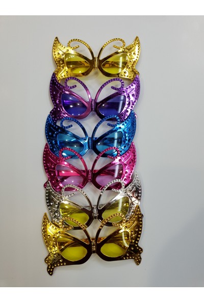 Kelebek Parti Gözlüğü 6 Adet Kelebek Parti Gözlüğü 6 Adet