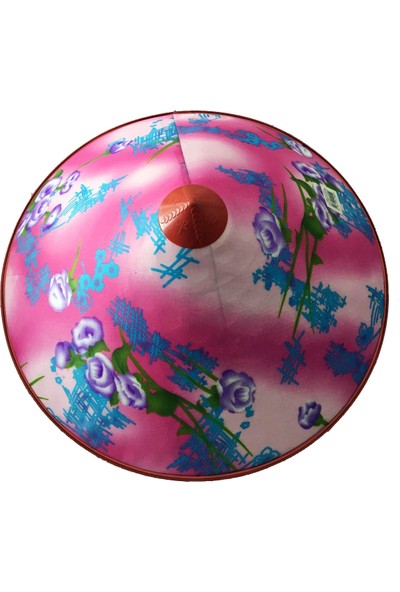 Mor Güllü Saten Kaplama Pembe Vietnam Şapkası