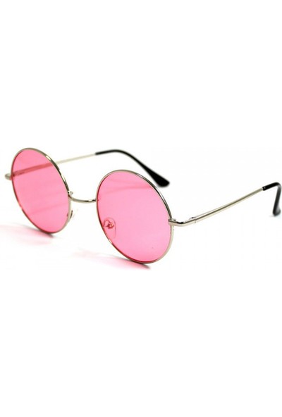 Yuvarlak Cam John Lennon Tarzı Hippi Gümüş Çerçeveli Pembe Gözlük Yuvarlak Cam John Lennon Tarzı Hippi Gümüş Çerçeveli Pembe Gözlük