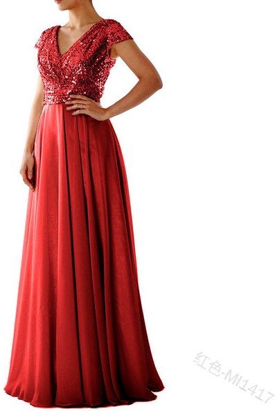 Dlloer V Yaka Abiye Gece Elbisesi - Kırmızı (Yurt Dışından) Dlloer V Yaka Abiye Gece Elbisesi - Kırmızı (Yurt Dışından)