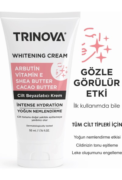 Trinova Yüz&Vucüt Beyazlatıcı Krem Leke Karşıtı