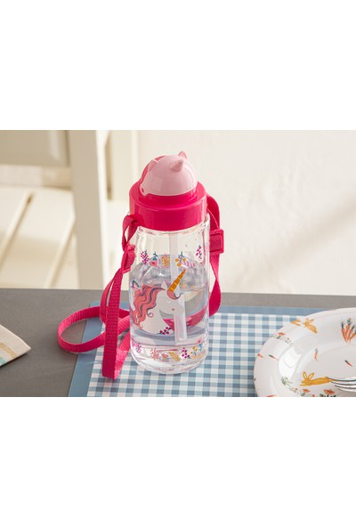 English Home Unicorn Tritan Askılı Çocuk Suluk 500 ml Pembe English Home Unicorn Tritan Askılı Çocuk Suluk 500 ml Pembe