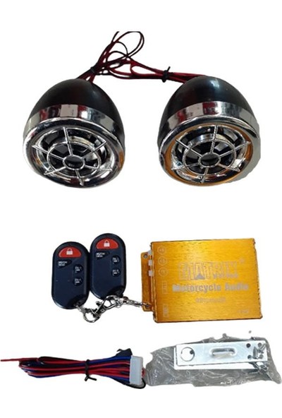 Monero Motosiklet Mp3 Player + Alarm Bluetooth Özellikli Siyah Nikel