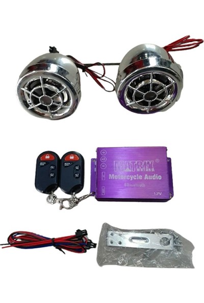 Monero Motosiklet Mp3 Player+Alarm Bluetooth Özellikli Nikel