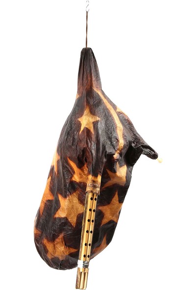 Music Station Siyah-Turuncu Tulum Yıldız Desenli