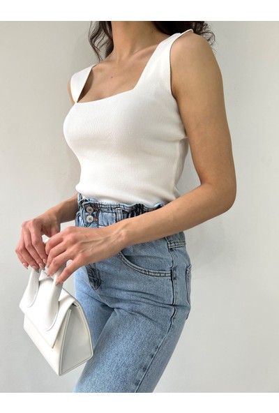 My Moda Kalın Askılı Triko Atlet