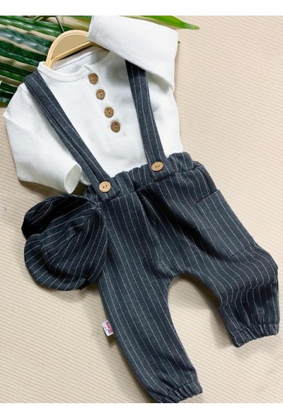 Beren Kids Erkek Çocuk Kasketli Salopet Takım