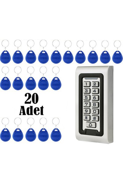 Rfid Elektronik Şifreli Kartlı Kapı Açma Kilit Su Geçirmez Metal + 20 Adet Tag Manyetik Anahtarlık Rfid Elektronik Şifreli Kartlı Kapı Açma Kilit Su Geçirmez Metal + 20 Adet Tag Manyetik Anahtarlık