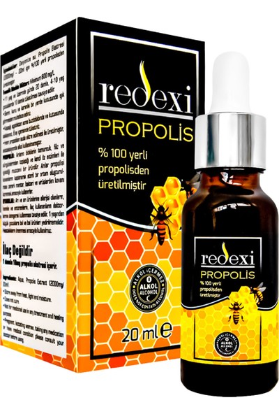 Redexi Sıvı Propolis Ekstresi Suda Çözünür Damla 20 ml
