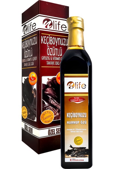 NLife Keçiboynuzu Harnup Özü Soğuk Pres Ginseng ve C Vitamini 680 gr