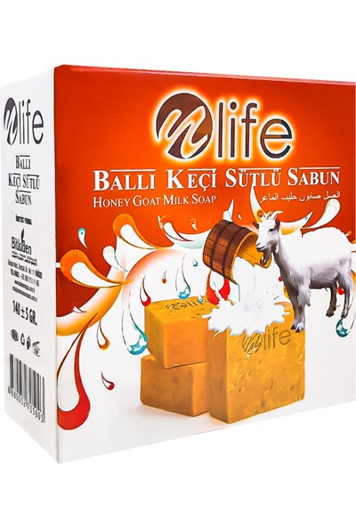 NLife Doğal Ballı Keçi Sütlü Sabun 140 gr