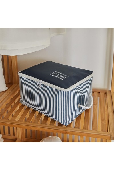 Ocean Home Küçük Boy Stuff&Things Lacivert Çizgili Hurç 30 x 22 x 18 cm Ocean Home Küçük Boy Stuff&Things Lacivert Çizgili Hurç 30 x 22 x 18 cm