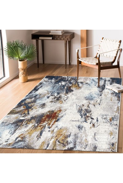 Per La Casa Feyz'A G6393 Krem/Mavi Dokuma Halı