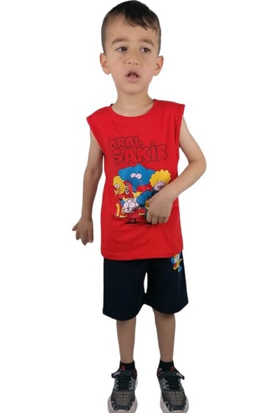 Siya Life Erkek Çocuk Baskılı Sıfır Kol Takım Siya Life Erkek Çocuk Baskılı Sıfır Kol Takım