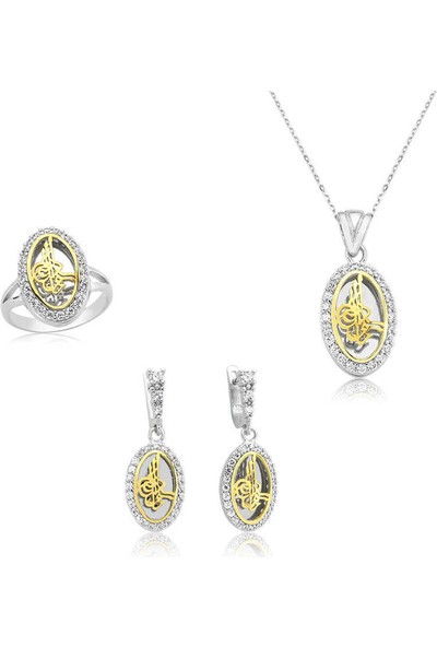 York Nevada Gümüş Tuğra Bayan Set York Nevada Gümüş Tuğra Bayan Set