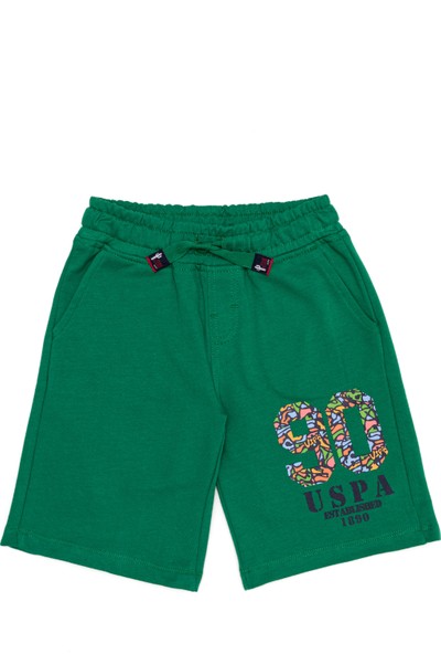 U.S. Polo Assn. Erkek Çocuk Yeşil Örme Şort 50252223-VR054
