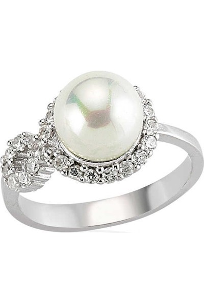 York Nevada Gümüş Sonsuzluk Inci Bayan Yüzük