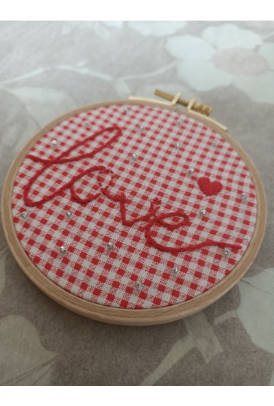 Bir Hanımeli Küçük Kasnak Pano 3'lü