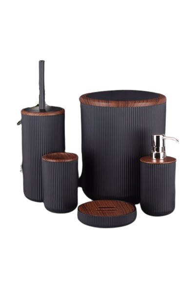Şahane Pazar Siyah 5 Parça Banyo Seti Şahane Pazar Siyah 5 Parça Banyo Seti