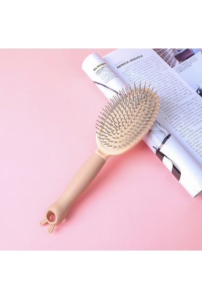 Yoyoso Sevimli Hayvanlar Saç Fırçası Oval Pembe