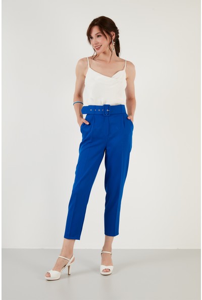 Lela Yüksek Bel Cepli Kemerli Klasik Pantolon Bayan Pantolon 6056514 Lela Yüksek Bel Cepli Kemerli Klasik Pantolon Bayan Pantolon 6056514