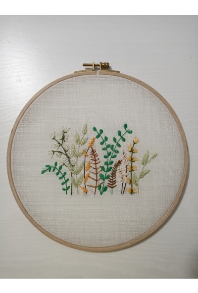 Bir Hanımeli Yaprak Kasnak Pano