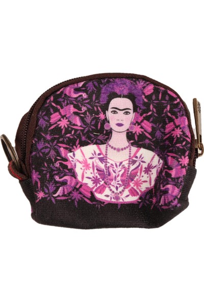 Mor Frida Tasarım Bozuk Para Cüzdanı