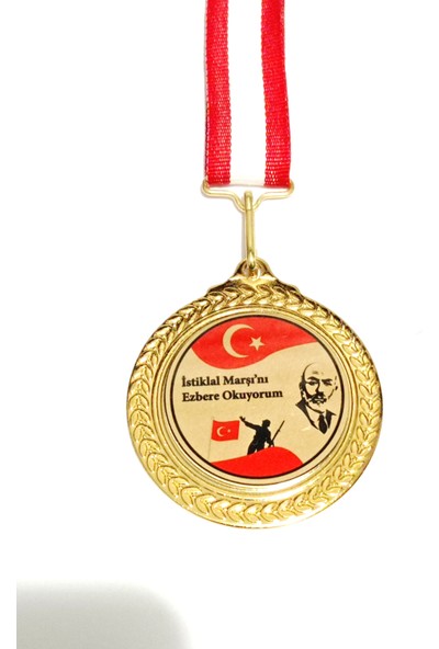 Bidünya Istiklal Marşını Ezbere Okuyorum Madalyası 5 Li Adet