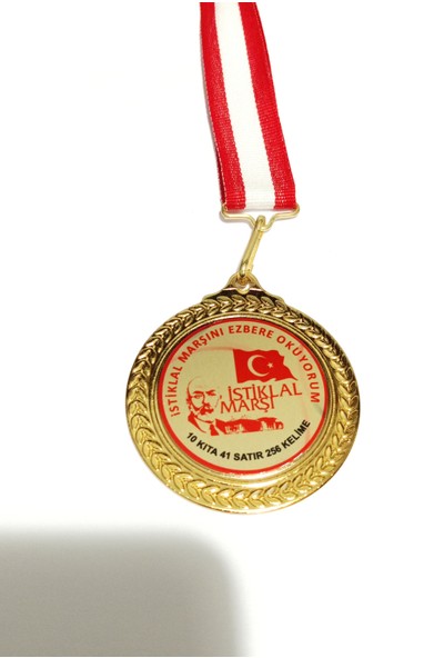 Bidünya Istiklal Marşını Ezbere Okuyorum Madalyası 5 Li Adet