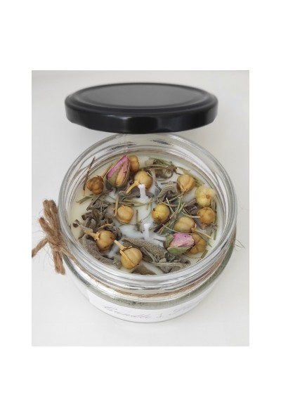 Arınma Mumu Biberiye Adaçayı Üzerlik