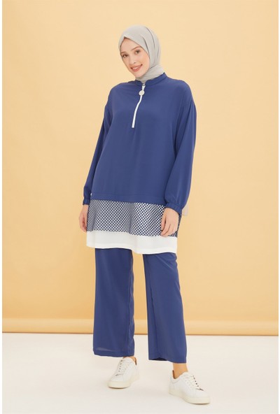 Armine Çift Renkli Takım Indigo
