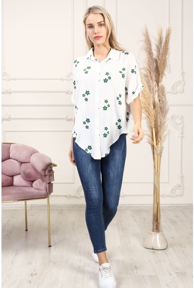 Epaavm Çiçek Desenli Kadın Gömlek