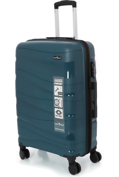 Hotowa Gold Pp Valiz 8009 Petrol Orta Boy Hotowa Gold Pp Valiz 8009 Petrol Orta Boy