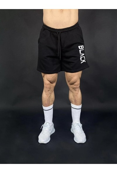 Be Original Erkek Black Baskılı Regular Fit Cepli Siyah Renk Spor Şort Be Original Erkek Black Baskılı Regular Fit Cepli Siyah Renk Spor Şort