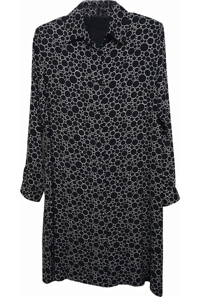 Mustafa Koçak Tekstil Kehila Büyük Beden Krem-Siyah Tunik Gömlek Mustafa Koçak Tekstil Kehila Büyük Beden Krem-Siyah Tunik Gömlek