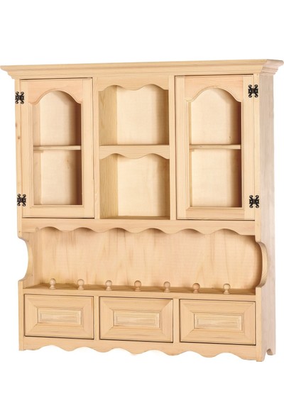 Mobilya Baba Pippa Köy Dolabı Cilasız Ham Ahşap 7514