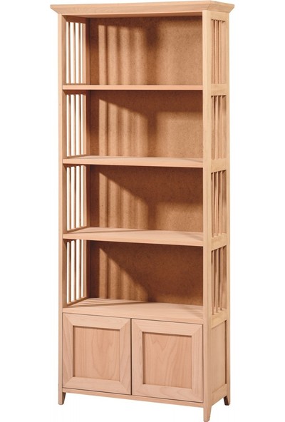 Mobilya Baba Vesper Kitaplık Cilasız Ham Ahşap 5157