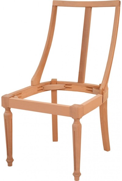 Mobilya Baba Mentha Dünya Madalyon Sandalye Cilasız Ham