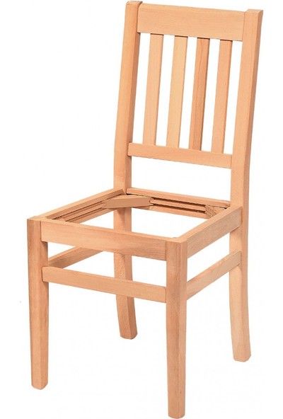 Mobilya Baba Jovia Çıtalı Döşemeli Sandalye Cilasız Ham