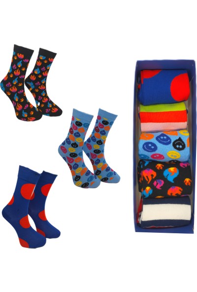Sockscdc Official Renkli Trend Pamuklu Soket Çoraplar 5 Adet Kutulu Sockscdc Official Renkli Trend Pamuklu Soket Çoraplar 5 Adet Kutulu