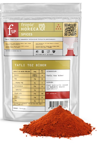 Fropie Tatlı Toz Biber 500 gr