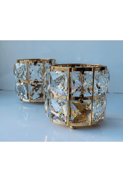 Ucuzluk Pazarım Kristal Taşlı Metal Mumluk Altın Büyük Boy Ucuzluk Pazarım Kristal Taşlı Metal Mumluk Altın Büyük Boy