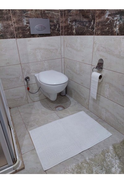 Mef Collection Otel Paspası Ayak Izli Beyaz 50X70 cm 12'li Mef Collection Otel Paspası Ayak Izli Beyaz 50X70 cm 12'li