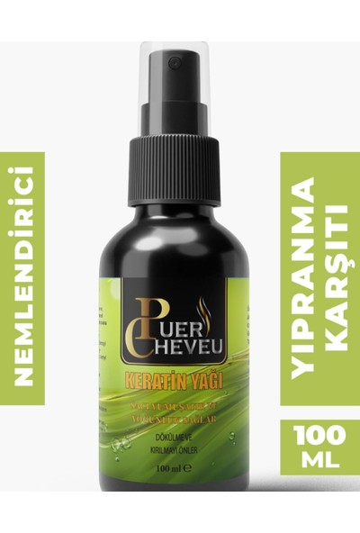 Puer Cheveu Aşırı Yıpranmış Saçlar Için Keratin Bakım Yağı 100 ml Puer Cheveu Aşırı Yıpranmış Saçlar Için Keratin Bakım Yağı 100 ml