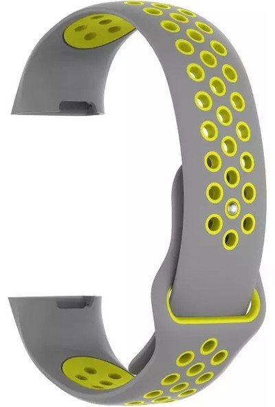 Markacase Fitbit Charge 3 Için Small Beden(S Sıze) Delikli Kordon Gri Sarı Markacase Fitbit Charge 3 Için Small Beden(S Sıze) Delikli Kordon Gri Sarı