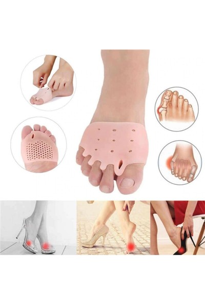 Karas Makaralı Silikon Ayak Gömleği 5 Parmak 2'li