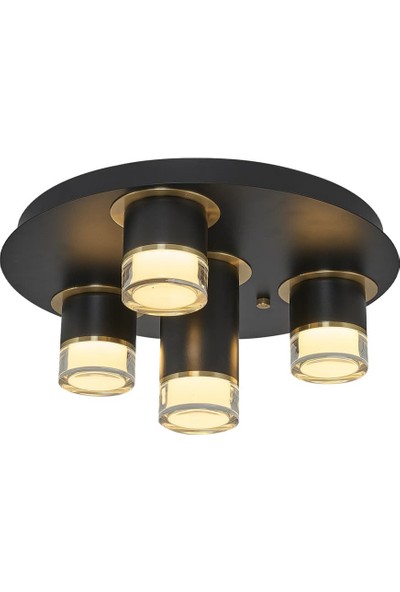 Özcan Aydınlatma 5036-4 4 Lü Armatür Siyah Özcan Aydınlatma 5036-4 4 Lü Armatür Siyah