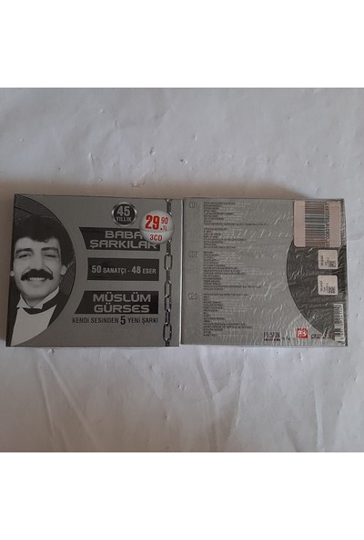 Müslüm Gürses Baba Şarkılar 3 CD Birarada Karışık Jelatinli Müslüm Gürses Baba Şarkılar 3 CD Birarada Karışık Jelatinli