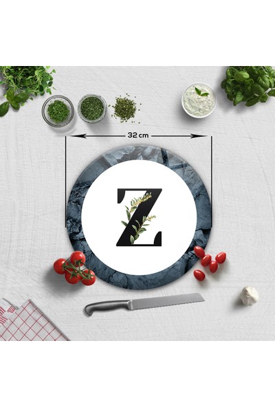 Cam Kesme Tablası | Harfli Tasarım | ÇAP32CM